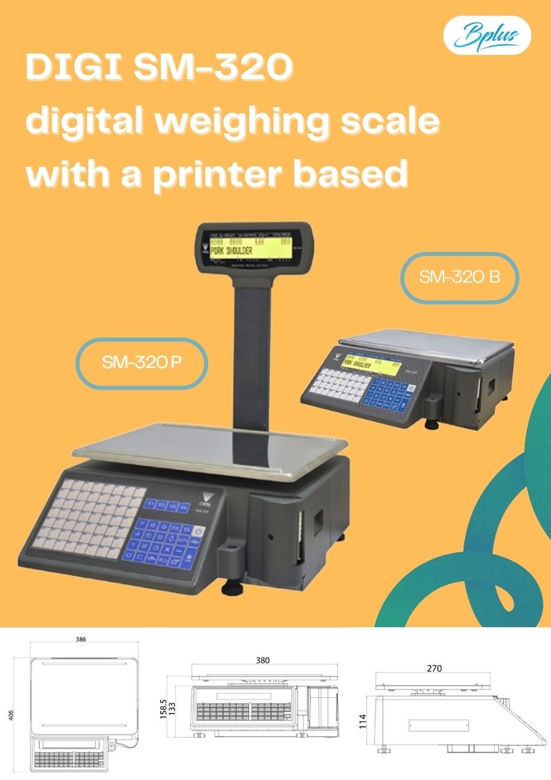 DIGI SM-320B digital weighing scale with a printer based